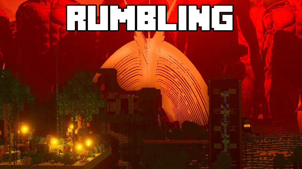 RUMBLING IN MINECRAFT! *MINECRAFT ANIMATION ATTACK ON TITAN* - YouTube