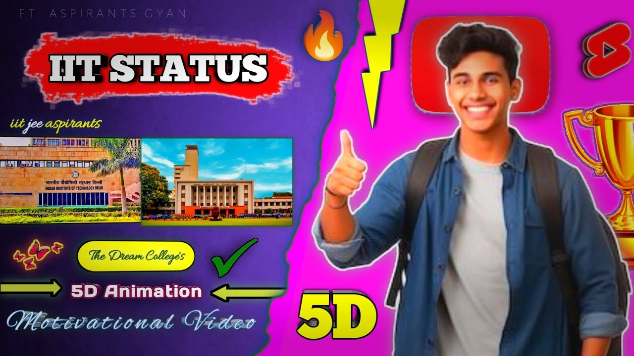 IIT STATUS | 5D Animation Motivational Video | Ft. ASPIRANTS GYAN | iit ...