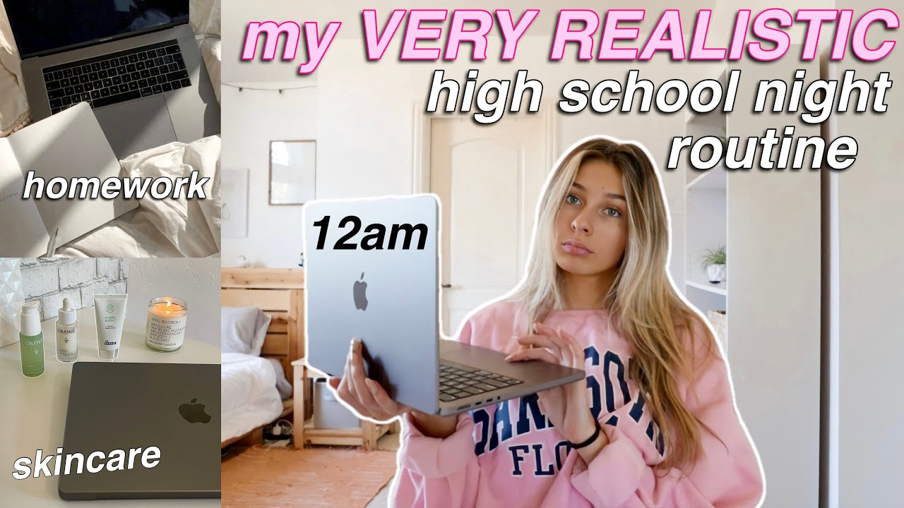 my REAL high school night routine | SENIOR year - YouTube