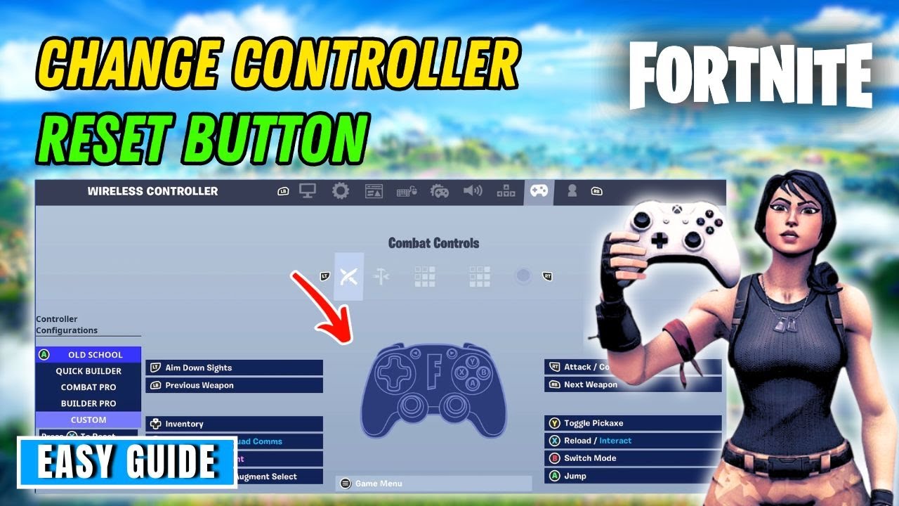 How to change your reset button on Fortnite controller? - YouTube
