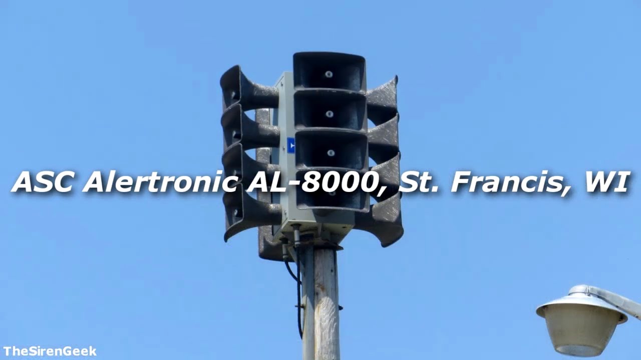 ASC Alertronic AL-8000 Tornado Siren Test - Alert & Attack - St ...