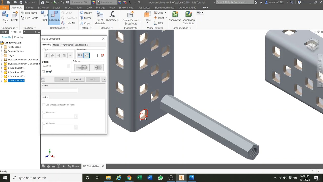 CAD Lesson 8 Modeling a Lift - YouTube