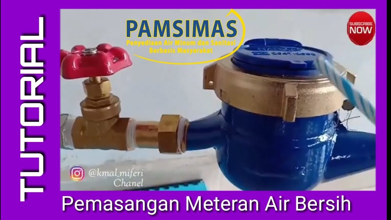 TUTORIAL Pemasangan Meteran Air Bersih Pipa HDPE + GI - YouTube