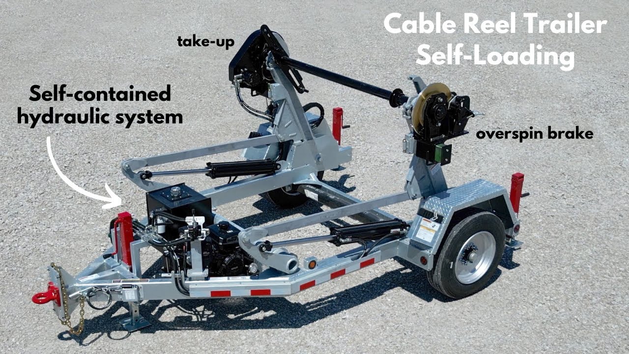 Cable Reel Trailer - EASY to use self-loader - Load and Transport - YouTube