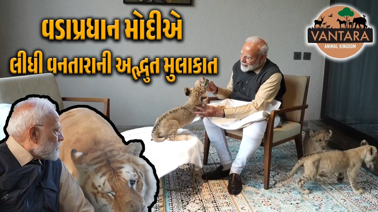 PM Narendra Modi At vantara Jamnagar - YouTube