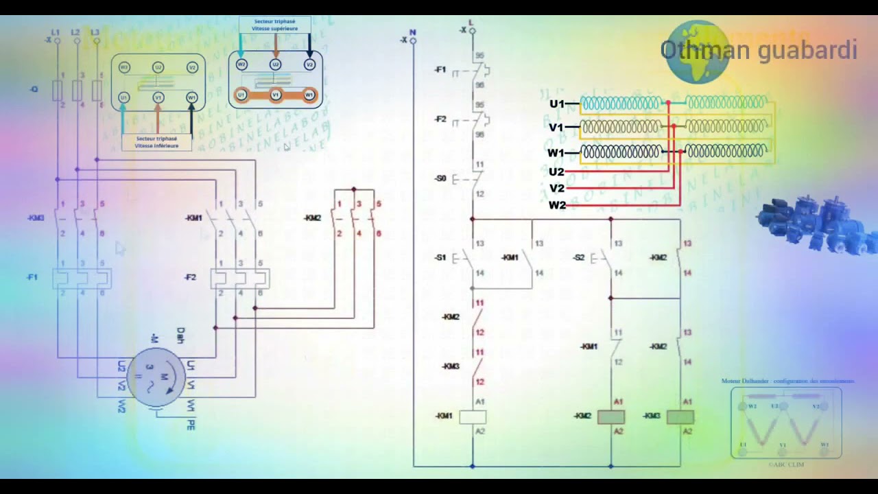 demarrage moteur dahlander 2 vitesse Explication de schema 2022 - YouTube