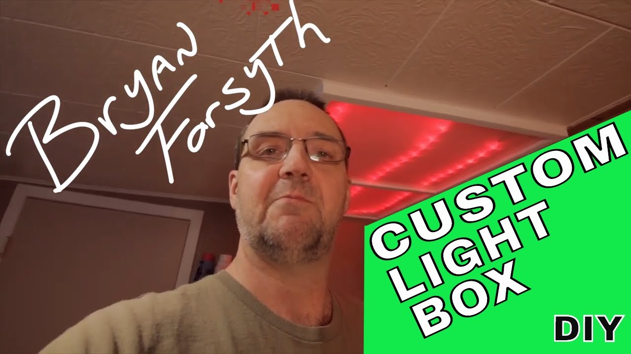 DIY Custom Light Box w/ Phillips HUE Light-strips | Ceiling Light ...