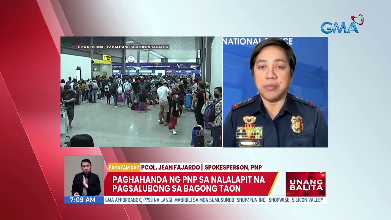 Panayam kay P/Col. Jean Fajardo, Spokesperson, PNP (December 26, 2022 ...