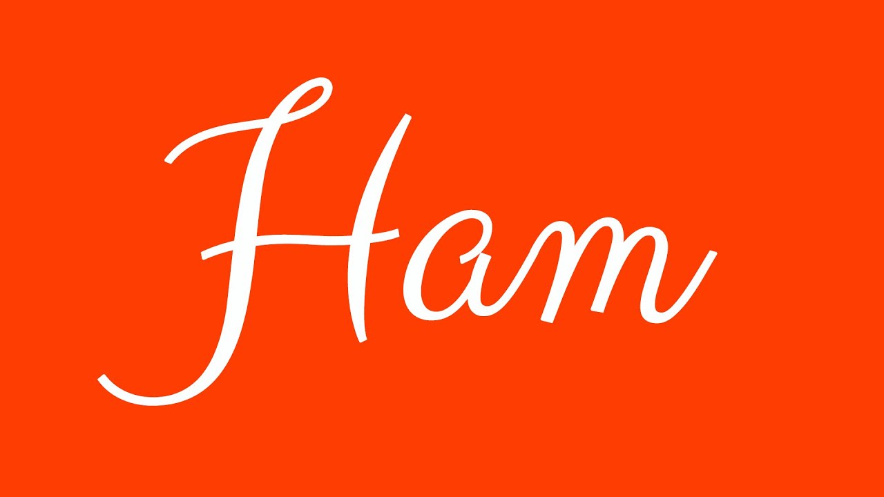 Learn how to Sign the Name Ham Stylishly in Cursive Writing - YouTube