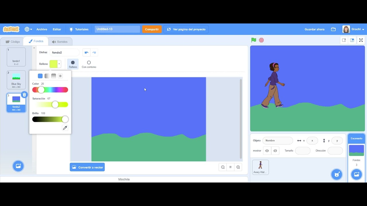 Elegir fondo en Scratch - YouTube