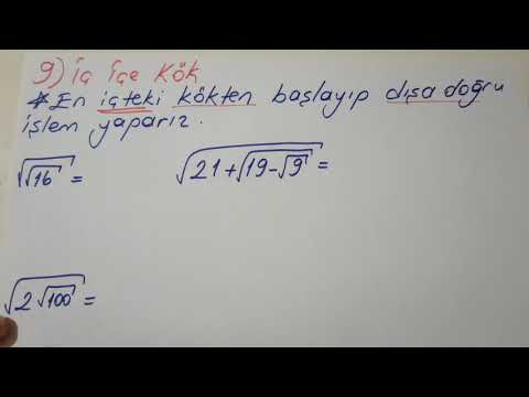 9- Kareköklü sayılar / İç içe kök