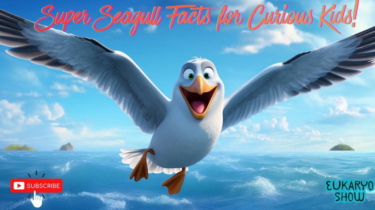 Meet the Clever Seagull! Fun Beach Bird Facts for Kids🦆🙃😛😂 # ...