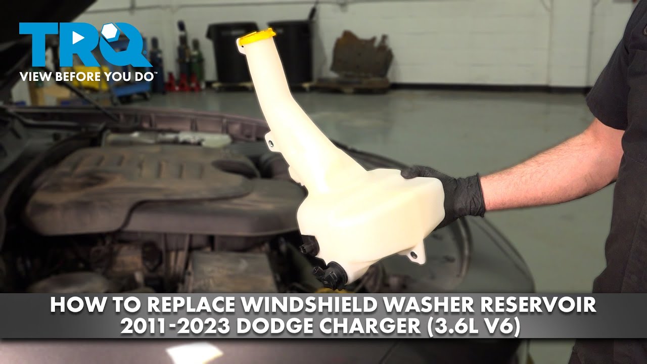 How to Replace Windshield Washer Reservoir 2011-2023 Dodge Charger 3.6L ...