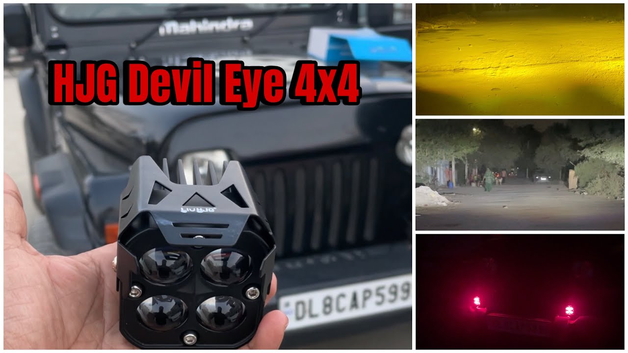 Best Fog Light for Mahindra Thar / Cars/Bikes... HJG Devil Eye 4x4 ...