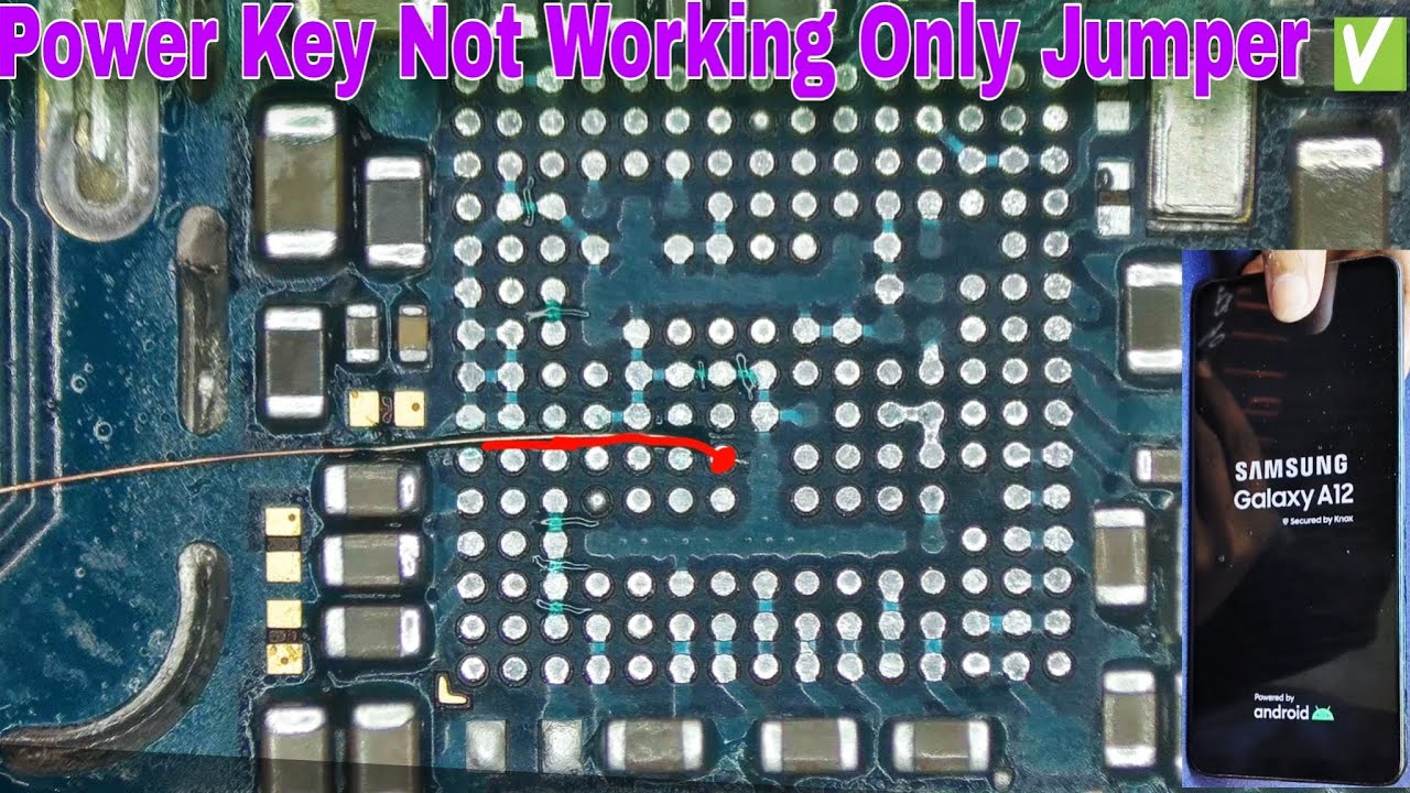 Samsung A12 Power Key Not Working Fixed - YouTube