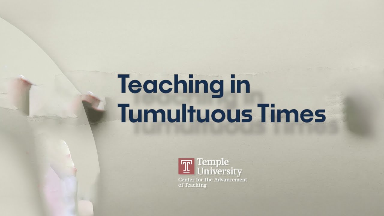 Teaching in Tumultuous Times: Getting The Class Back On Track - YouTube