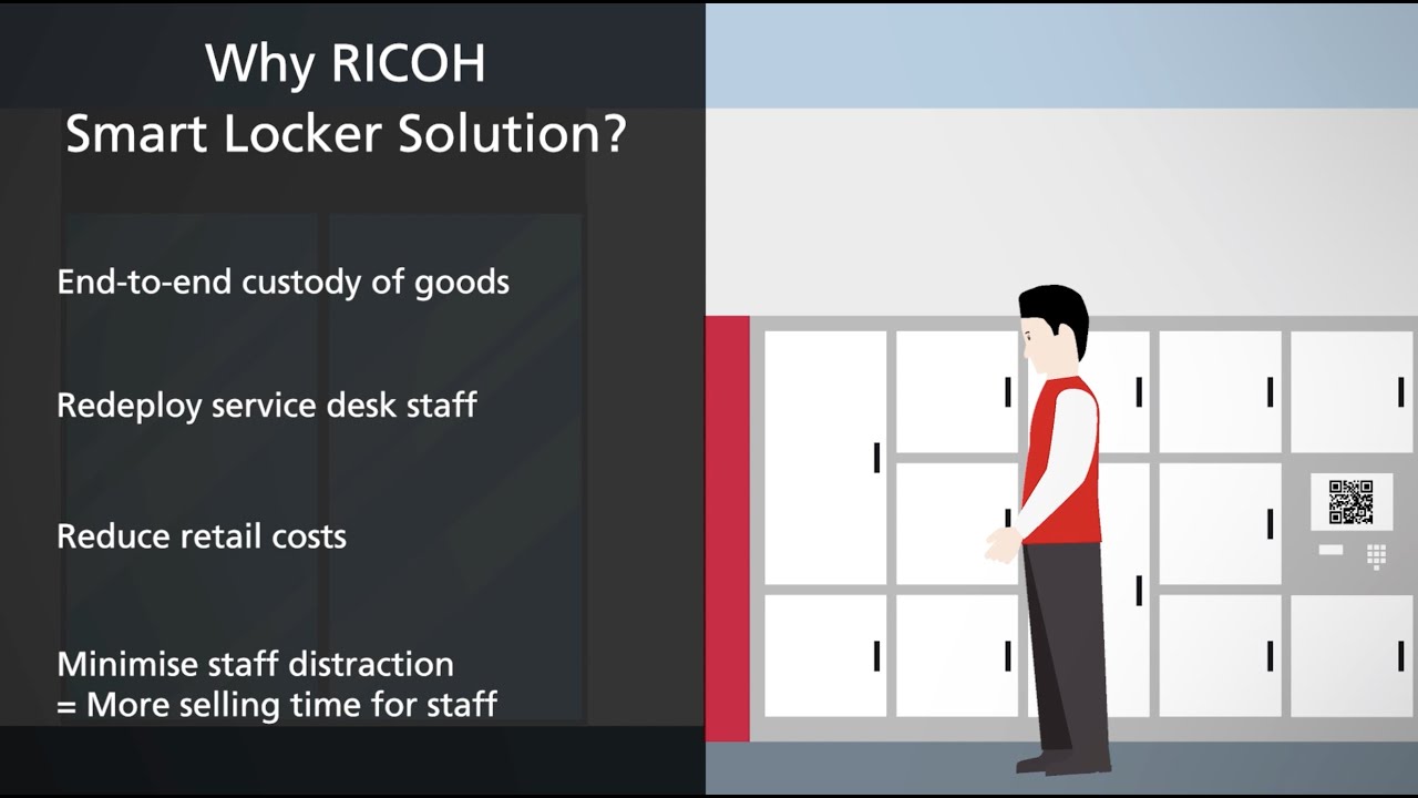 Ricoh Smart Lockers | Retail Solution - YouTube