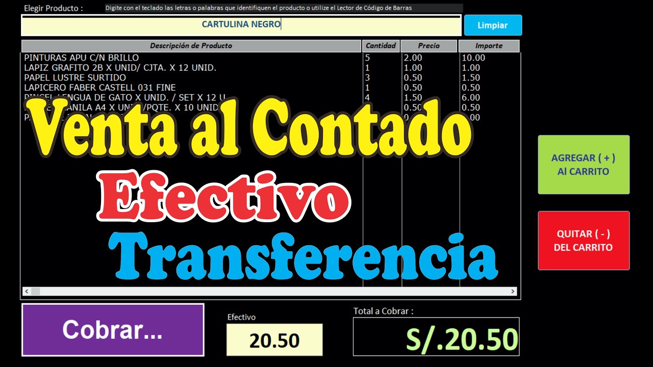 # 03 // REALIZAR VENTA AL CONTADO PAGO CON EFECTIVO Y/O TRANSFERENCIA ...
