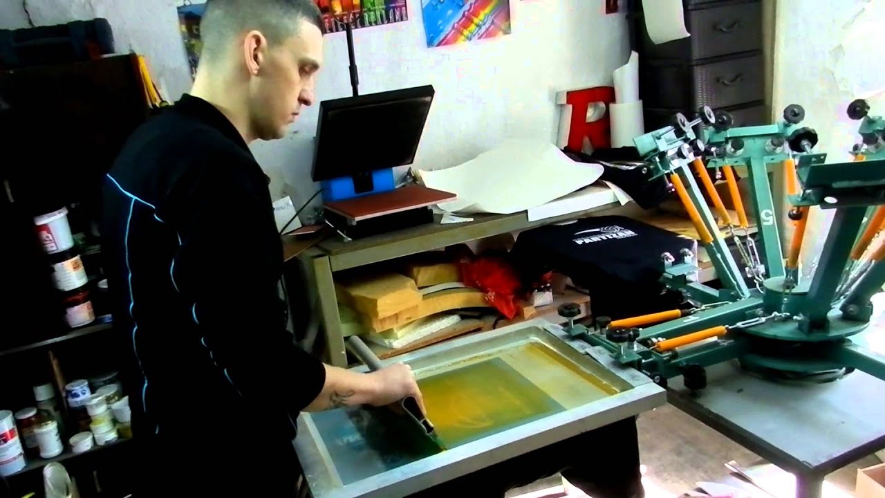 Sito stampa na majici u 2 boje - YouTube