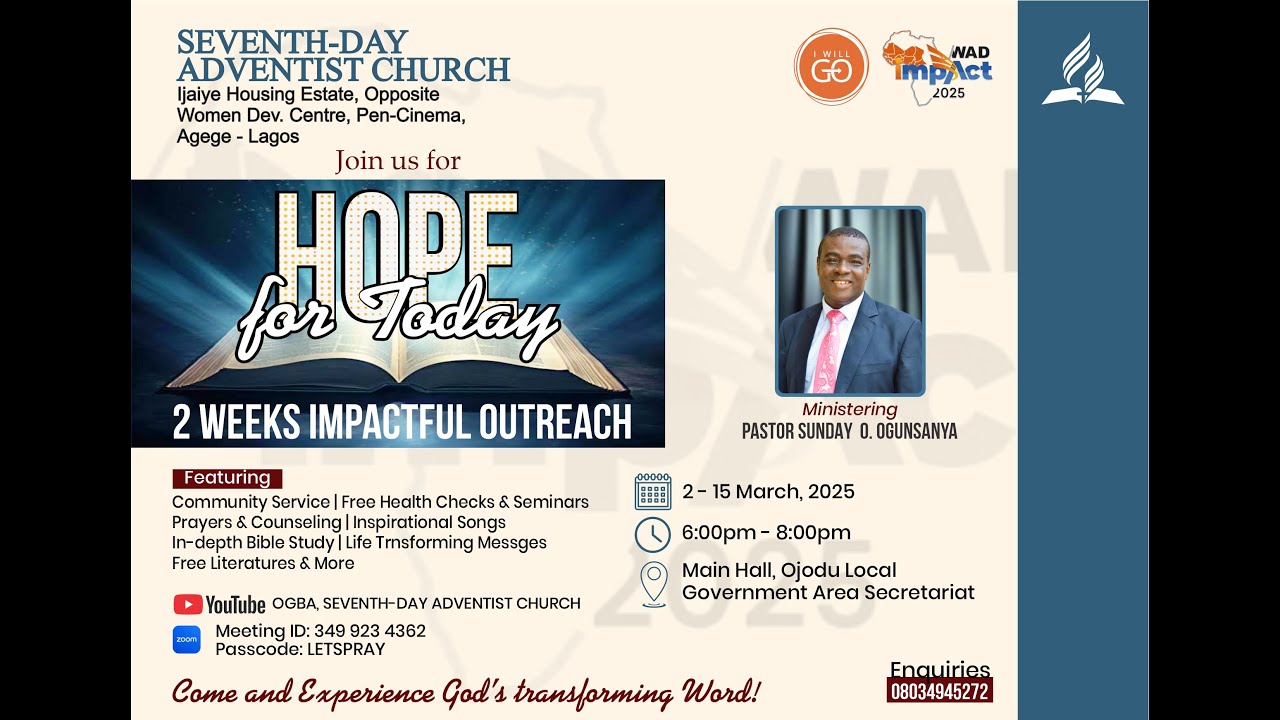 WAD IMPACT SECOND SABBATH DAY 14 - YouTube