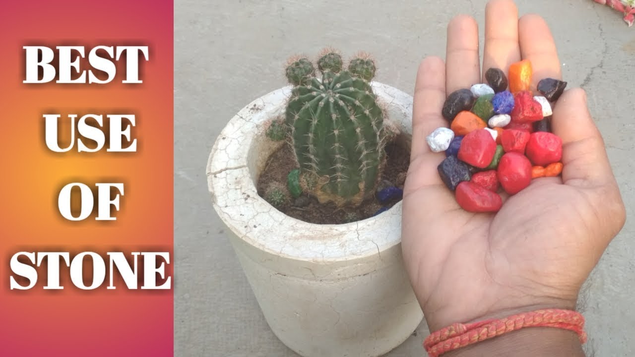 How to make colour full Peebles for pot decoration. - YouTube