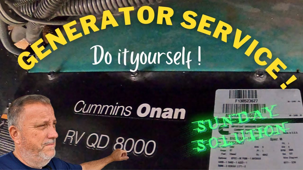 How to Service Onan QD 8000 Diesel Generator 🚐⚡ | 🧑‍🔧Sunday Solution ...