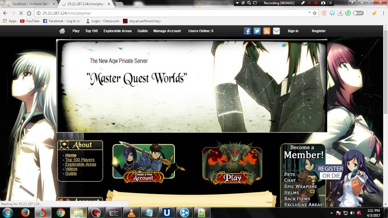 How to make an Aqw Private server using MQW files!(2017) - YouTube