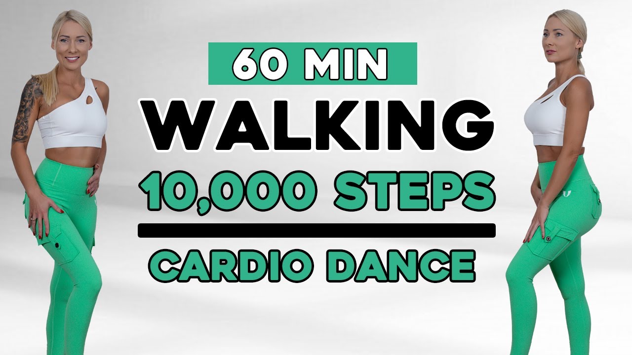 10000 STEPS IN 60 MIN - Walking Cardio Dance Workout to Burn Fat, Mood ...