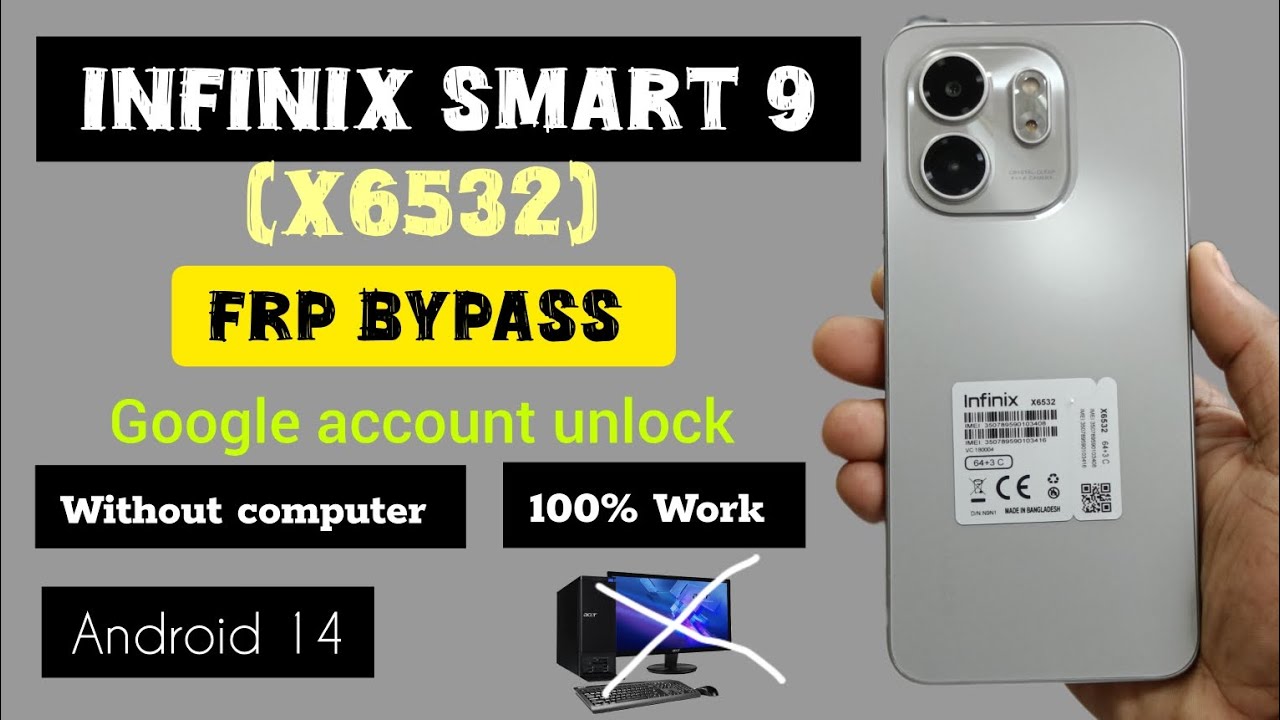 Infinix Smart 9 ( X6532) frp bypass, without computer, 100% work ...