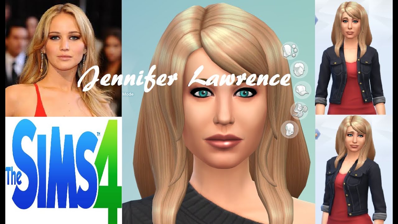 The Sims 4: CAS Demo - Jennifer Lawrence - YouTube