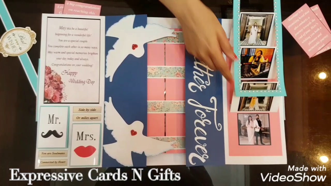 Multiple Opening Card for Wedding - YouTube