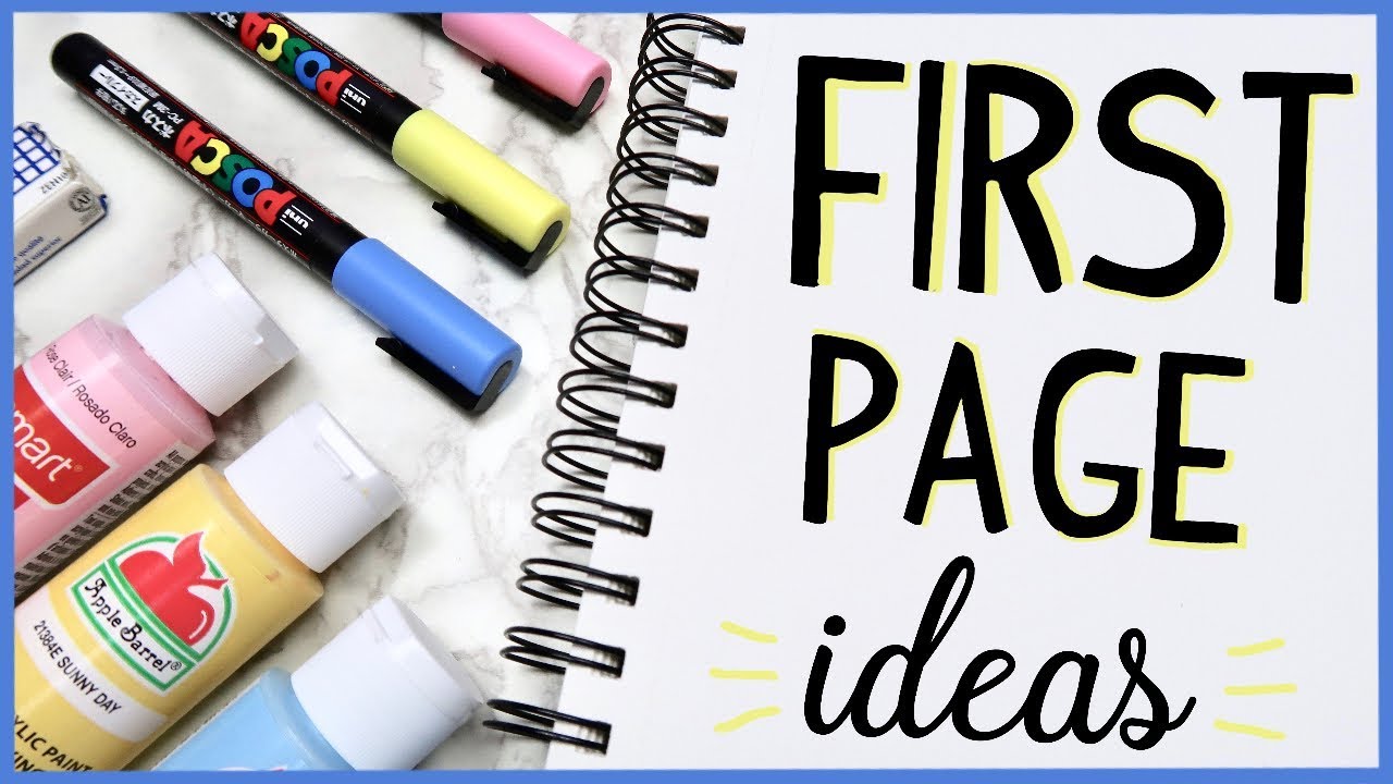 10 Ways To Fill The FIRST PAGE Of Your Sketchbook YouTube
