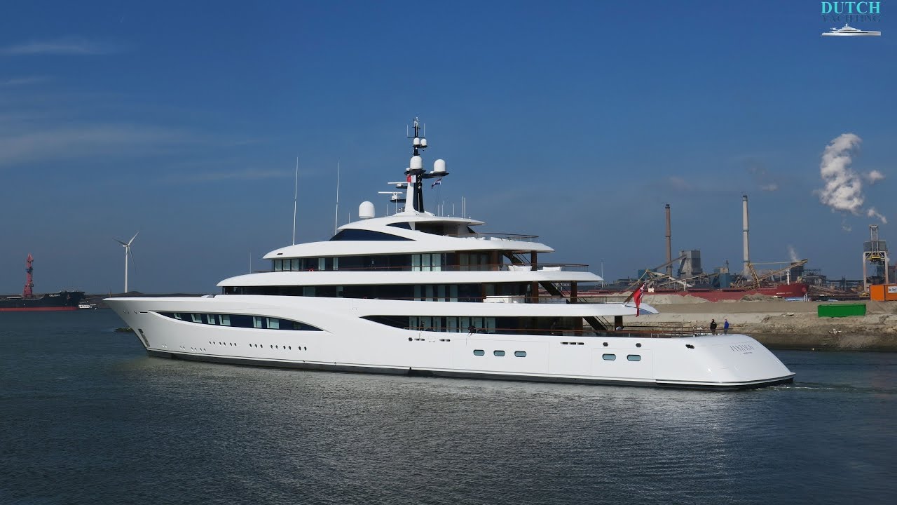 The 96.55m/ 316.8ft Feadship Faith / Vertigo left Holland for its ...
