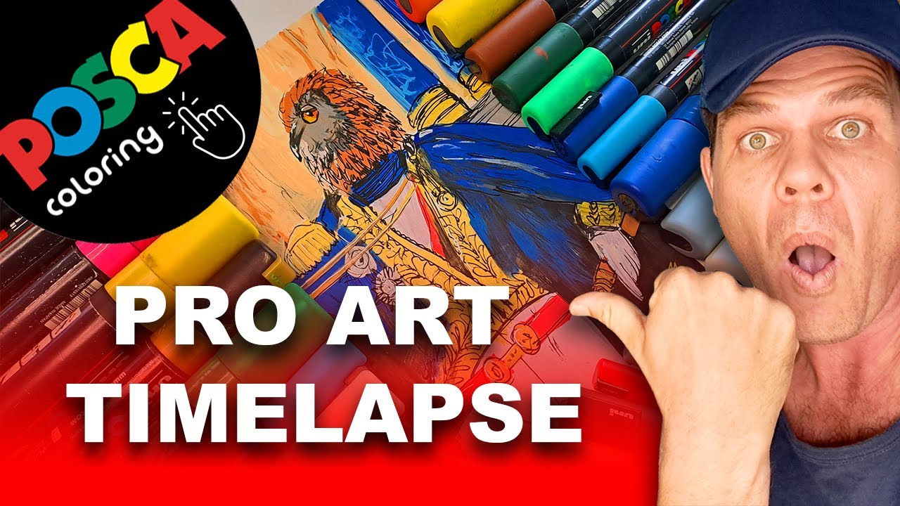 001 - Creating ART with POSCA markers TIMELAPSE - YouTube