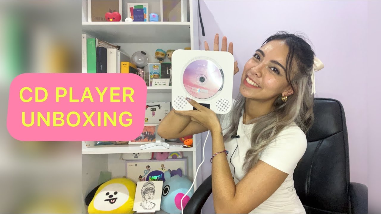 Abriendo y descubriendo cómo funciona CD player para escuchar discos de ...