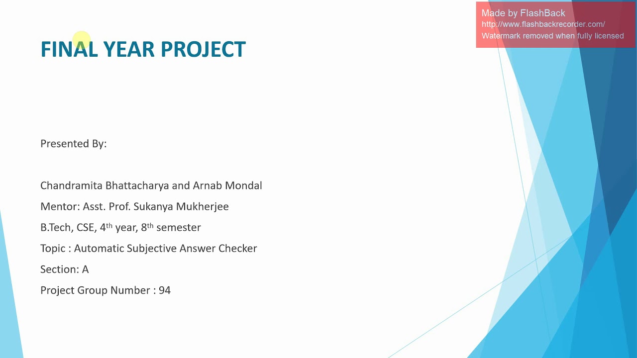 Final Year Project- Automatic Answer Checker - YouTube