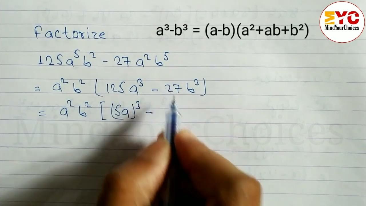 factorize | factorization | factoring - Algebra - YouTube