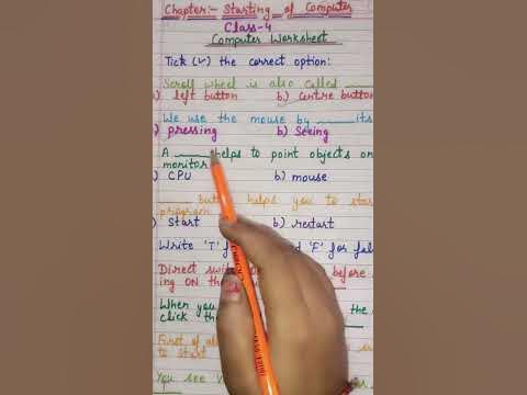 class 4 computer worksheet / #shorts #shortsvideo #computer worksheet ...
