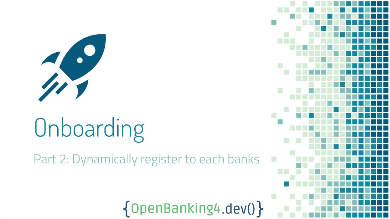 Open Banking UK tutorial - 04 Dynamically register to a bank - YouTube