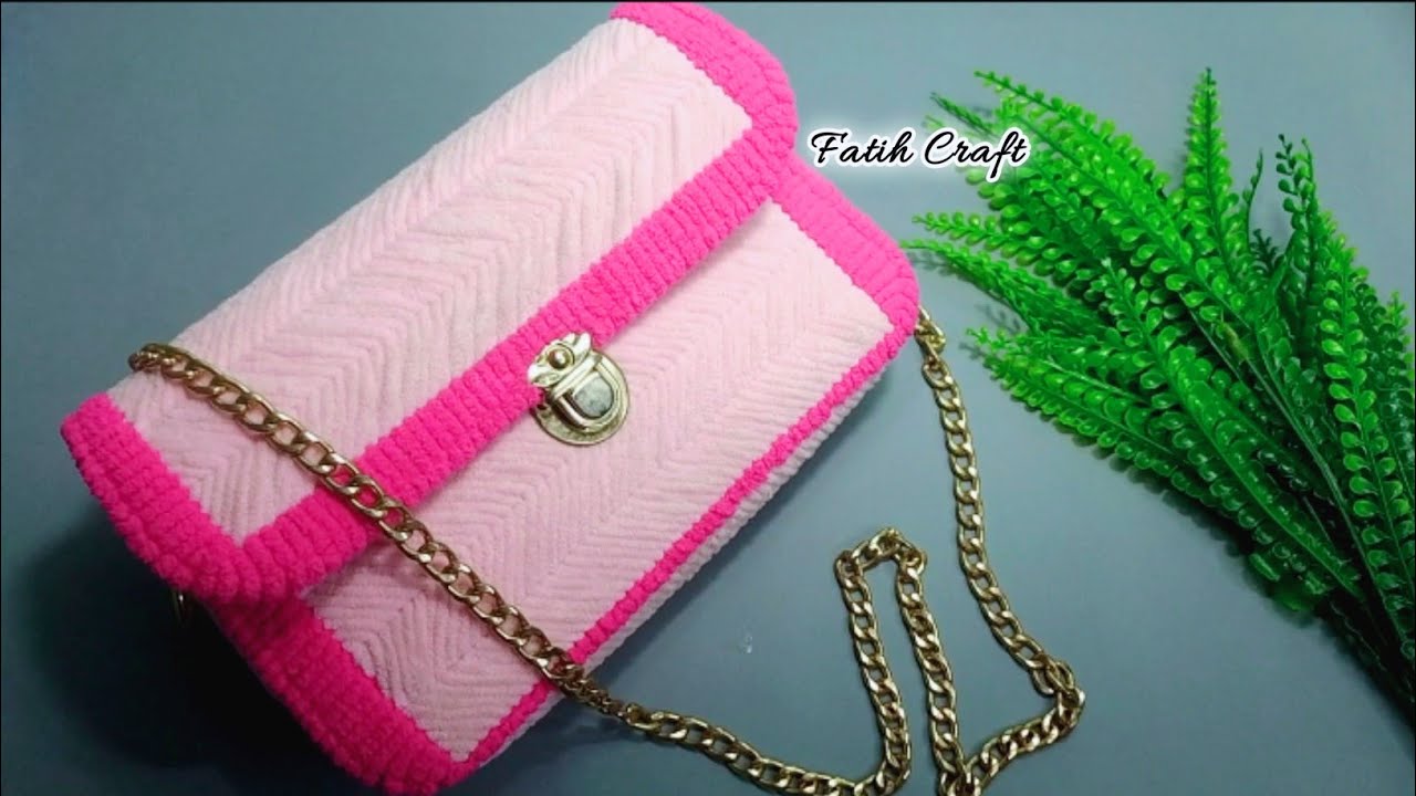 Tutorial tas plastik canvas mudah terbaru || tas canvas pink || bag ...