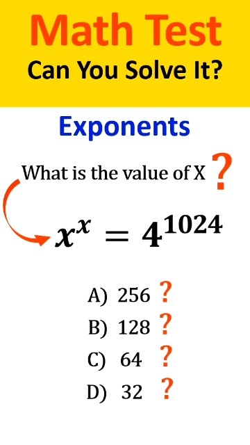 Nice Exponent Example: Solving an exponent Problem in 60 seconds!!!🤔🧐😳 ...