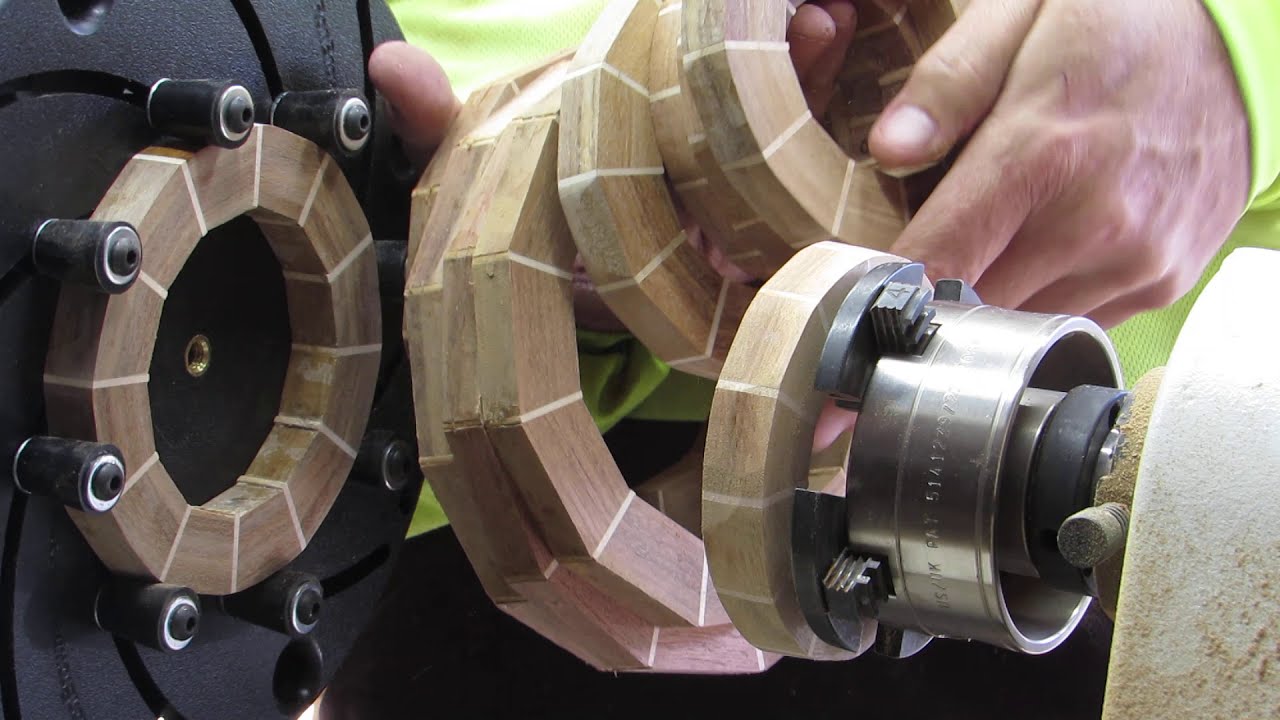 I found the perfect way to center my segmented rings for turning on my ...