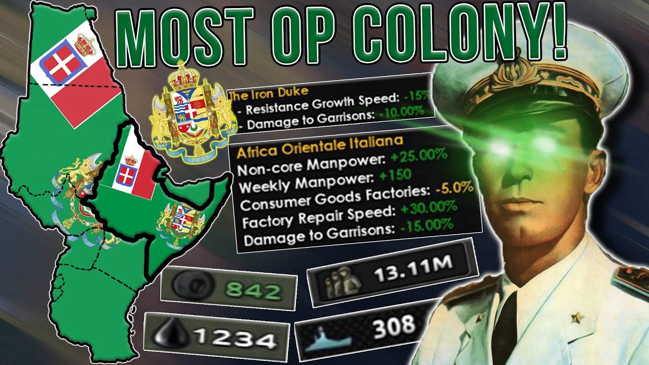 The Most OP Colony - Italian East Africa! |Hearts of Iron 4 By Blood ...