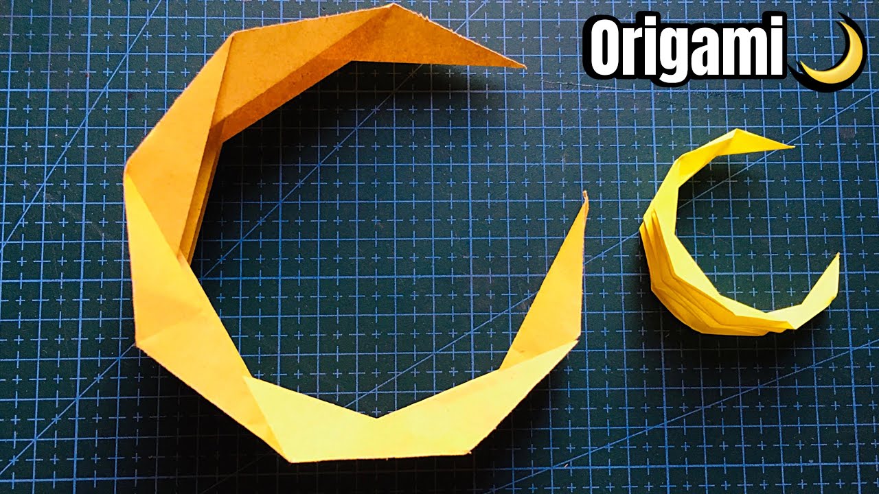 Origami Half Moon, How to Make a Moon Origami, Origami New Moon ...