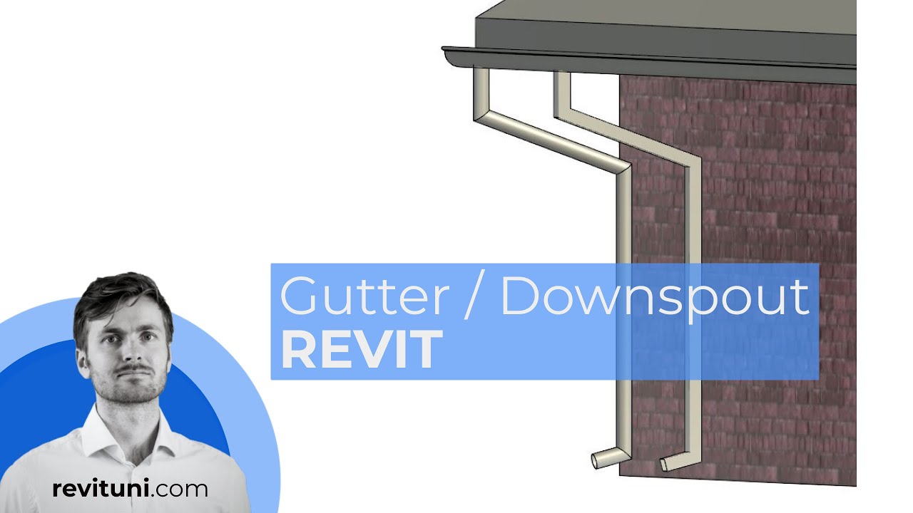 Gutter / Downspout in Revit using parametric family (not a pipe). Easy ...