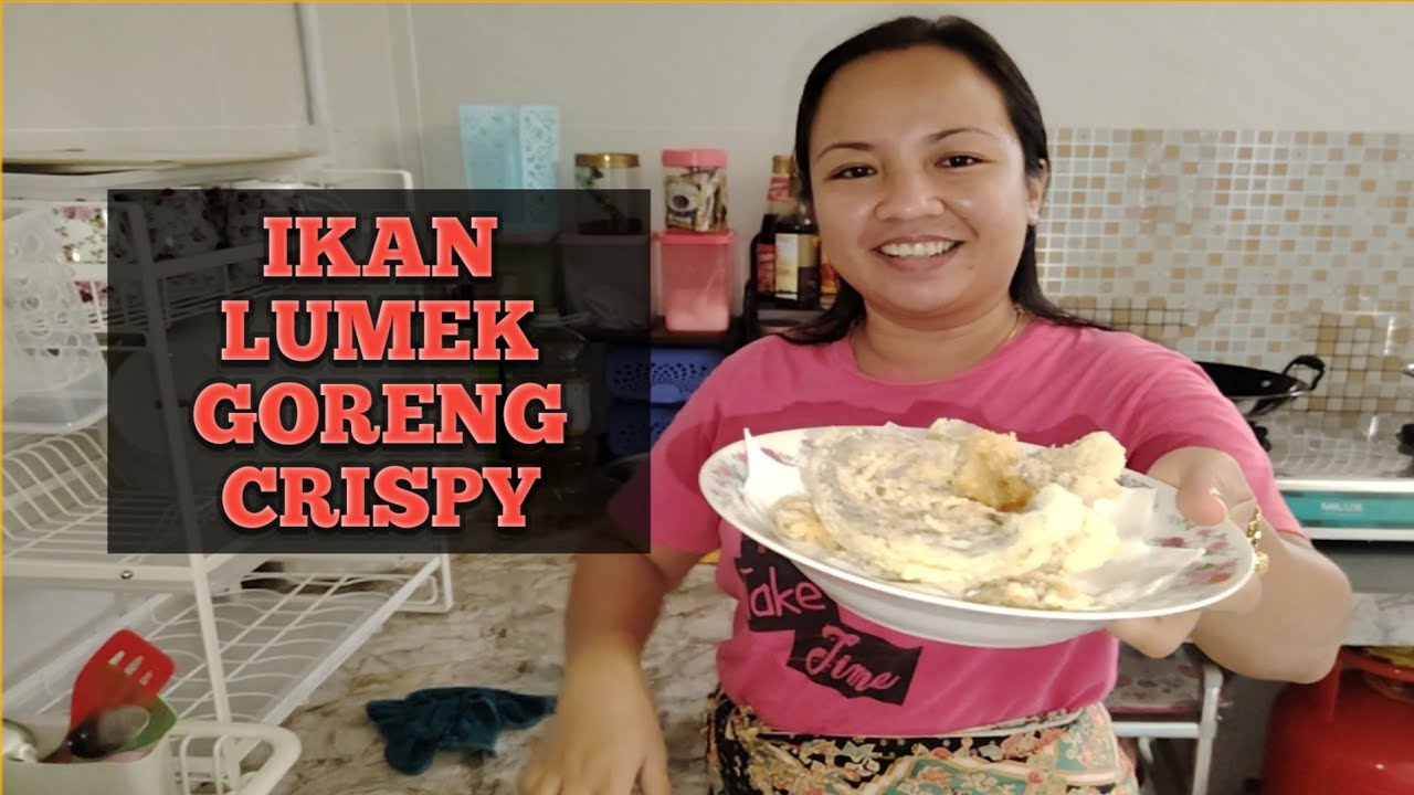 Ikan lumek goreng crispy jadi kueh buat minum petang - YouTube