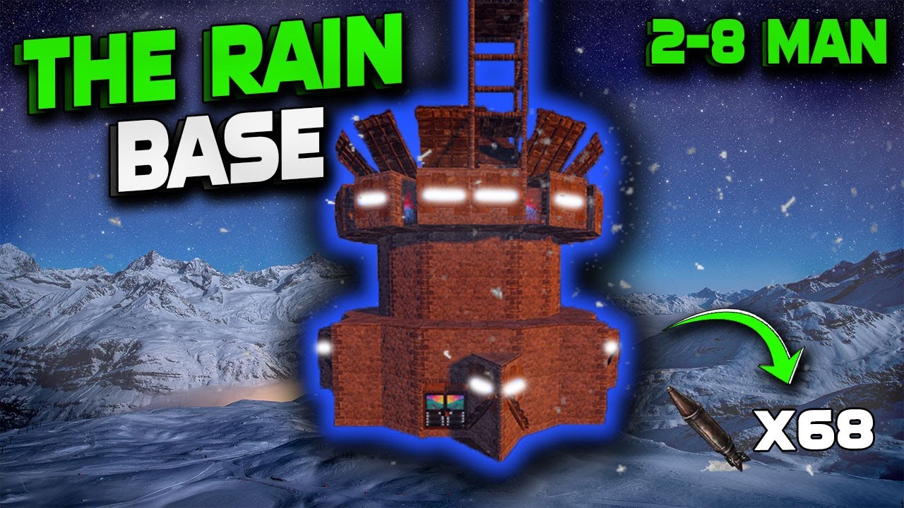 THE RAINBASE 3x2 - META 2-8 Man Rust Base | Rust Building Tutorial 2023 ...