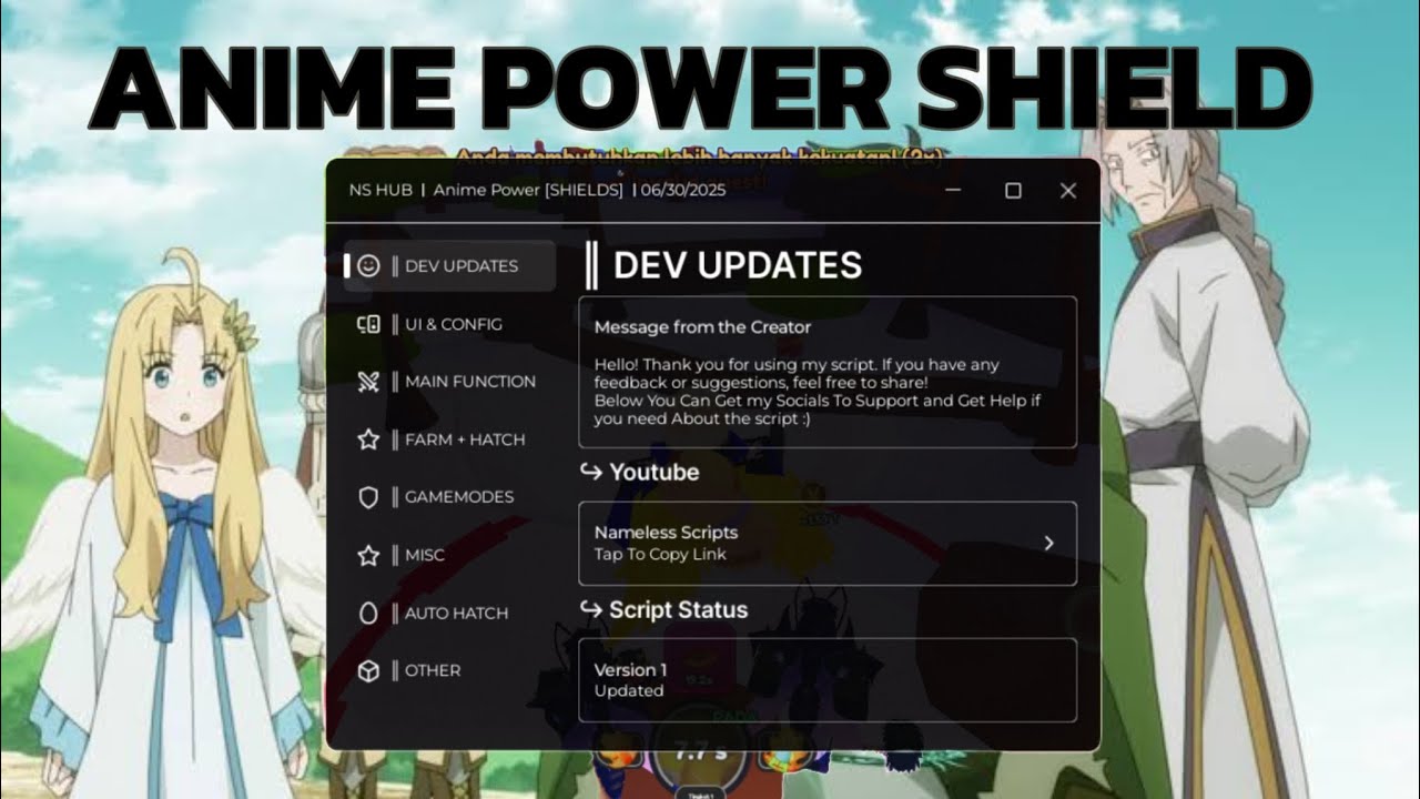 Anime Power Shield | Script Pastebin NS Hub - YouTube