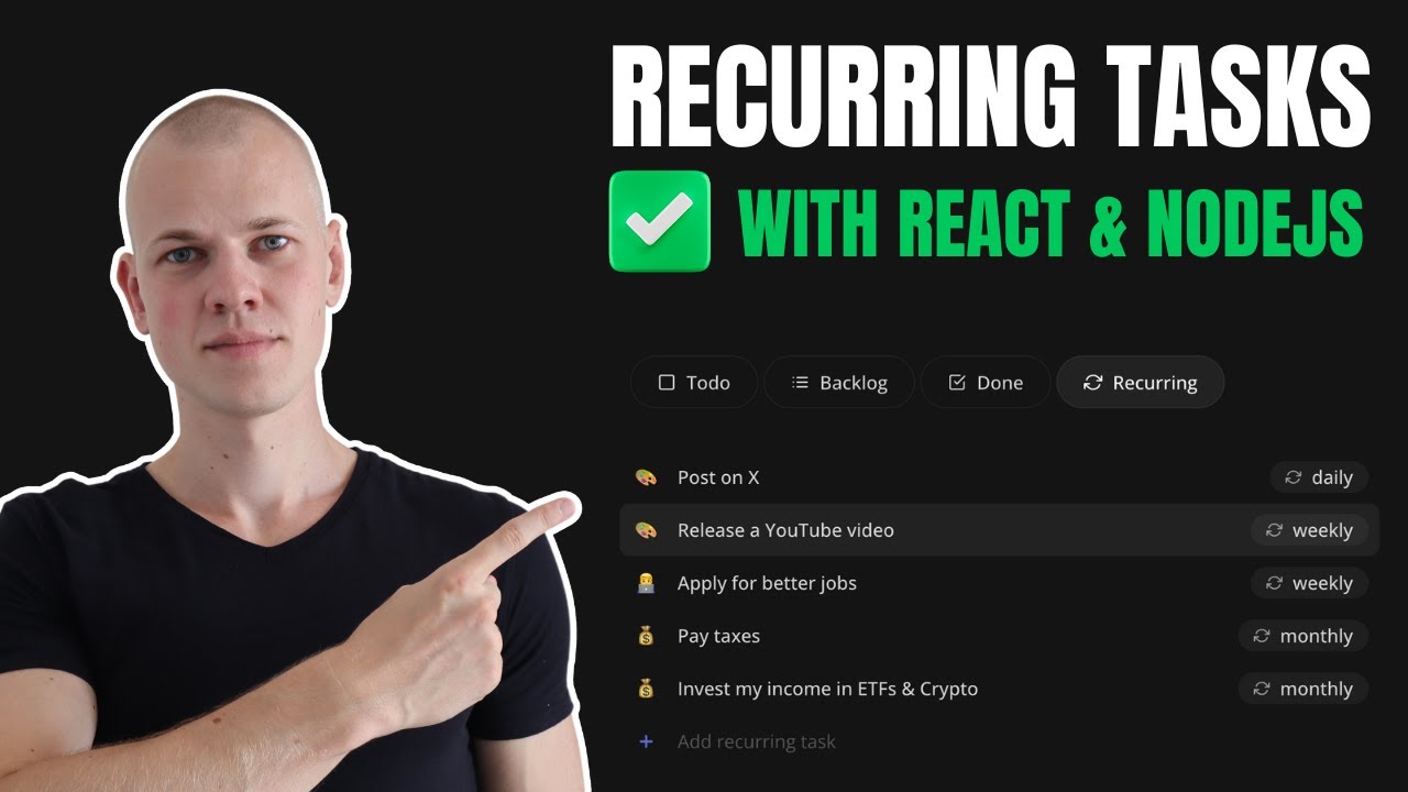 Building a Recurring Task System with React, TypeScript & Node.js - YouTube