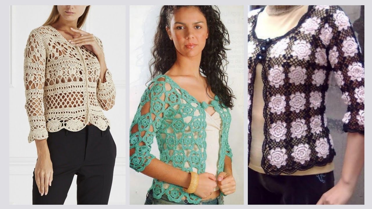 Classy crochet mini Jackets & cardigans/Ladies most stylish outerwear # ...
